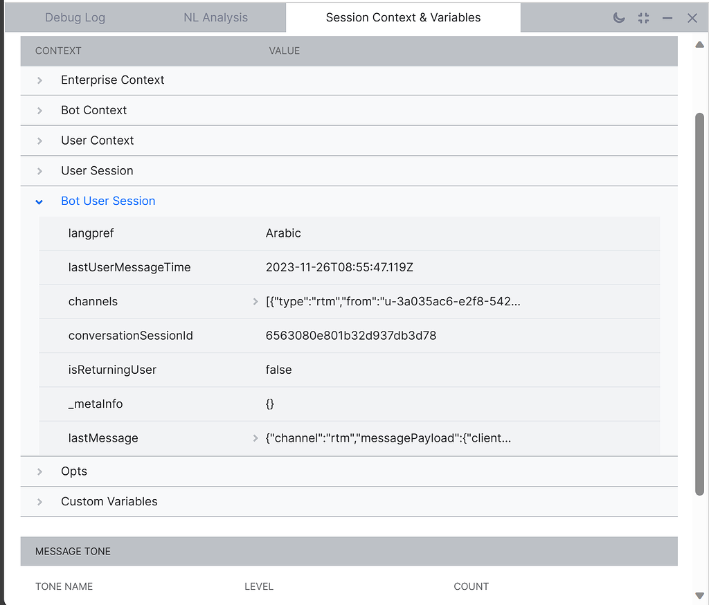 Reading BotUserSession in SmartAssist (Variable unresolved) - AI for Service - Kore.ai Bot ...