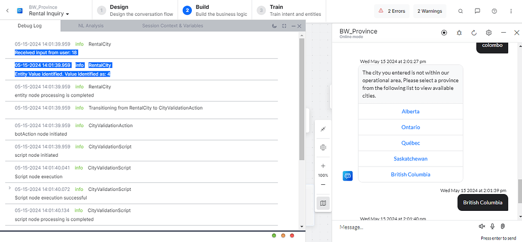 Entity error prompt - XO Platform - Kore.ai Bot Developers Community