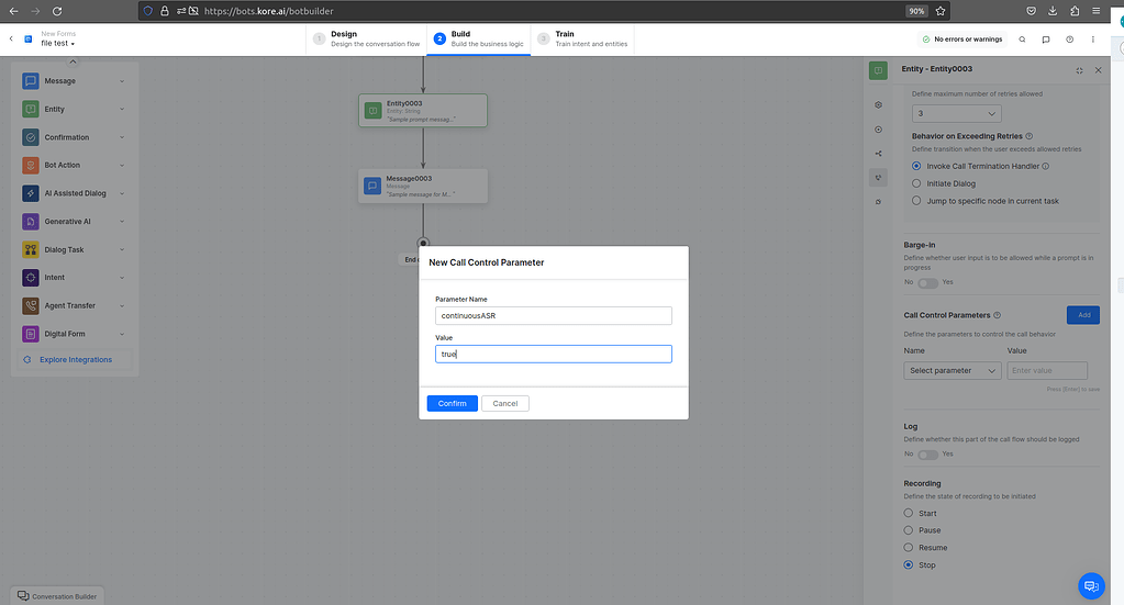 Increase Bot Input Capacity for Voice in Smart Assist that uses AudioCodes - AI for Service ...
