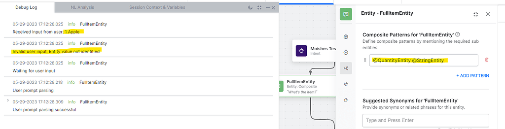 Composite Entity Not Recognizing String Entity - XO Platform - Kore.ai ... Composite Entity Not Recognizing String Entity - XO Platform - Kore.ai ...