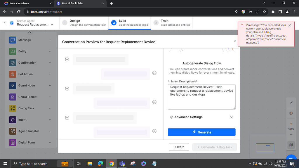 Chatgpt Integration Error Xo Platform Koreai Bot Developers Community