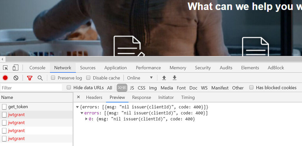 Jwtgrant 400 Error - SDKApp - APIs and SDKs - Kore.ai Bot Developers Community